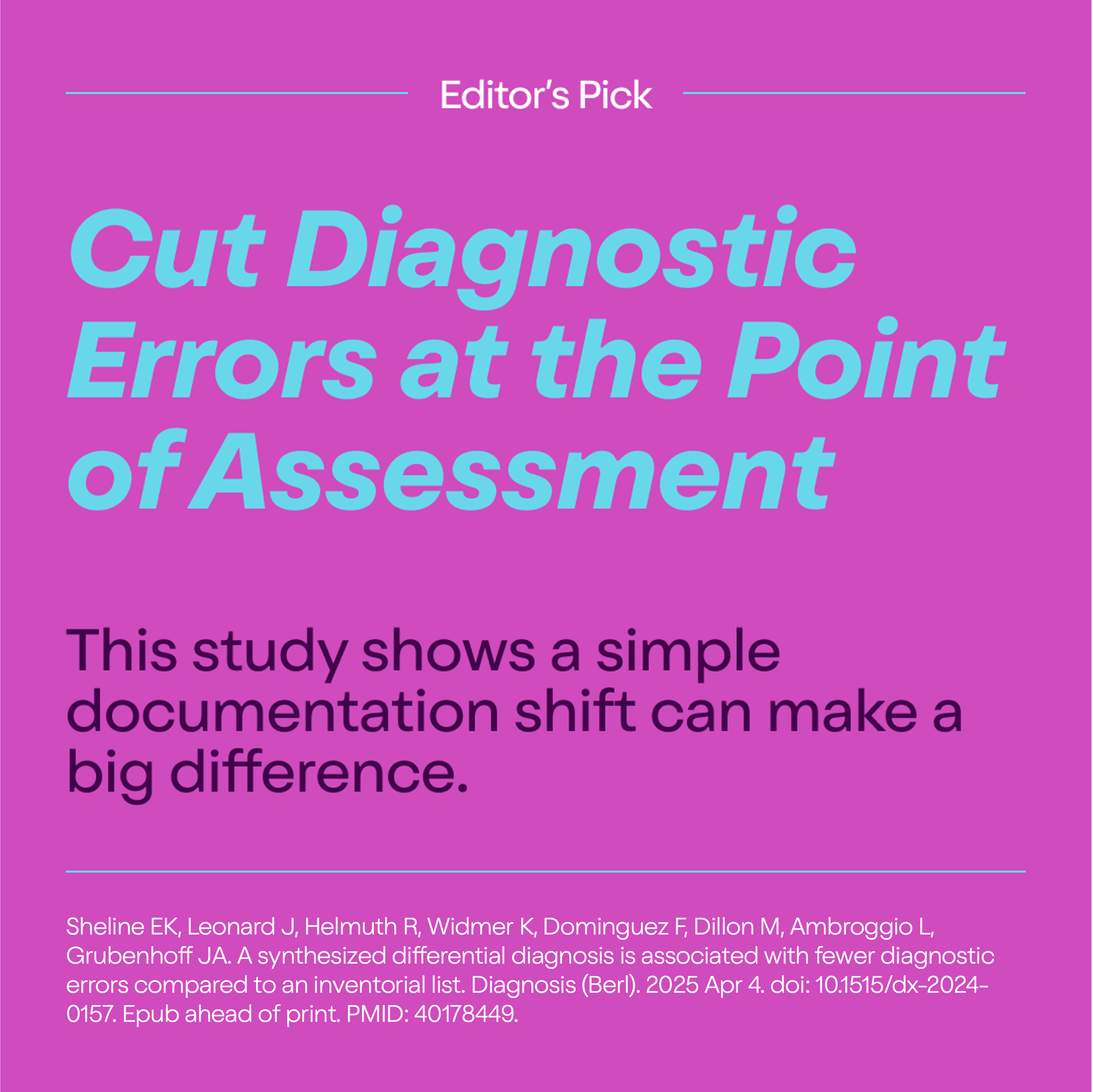 Editor's Pick: Diagnostic Errors and Why DDx Reasoning Style Matters ...